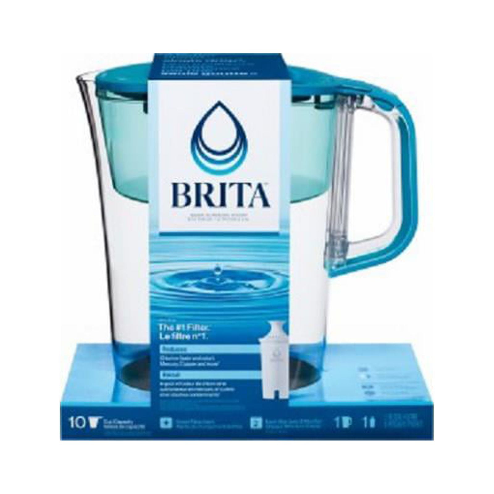 Free Shipping! Brita 50686 Water Filter Pitcher + Filter, 10 Cup ...