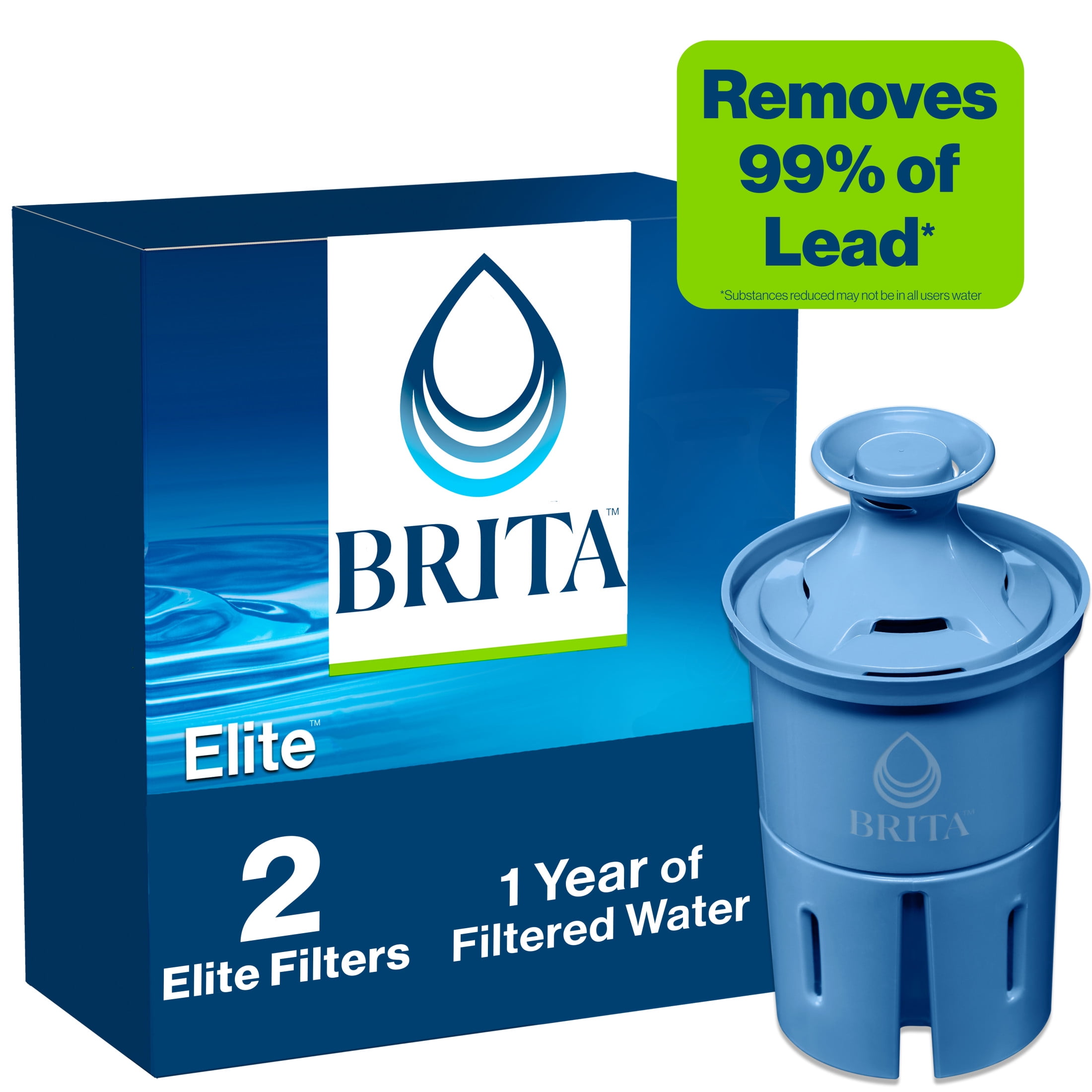 Brita Elite Water Filter Replacement, Reduces Lead - 2 Count - Walmart.com