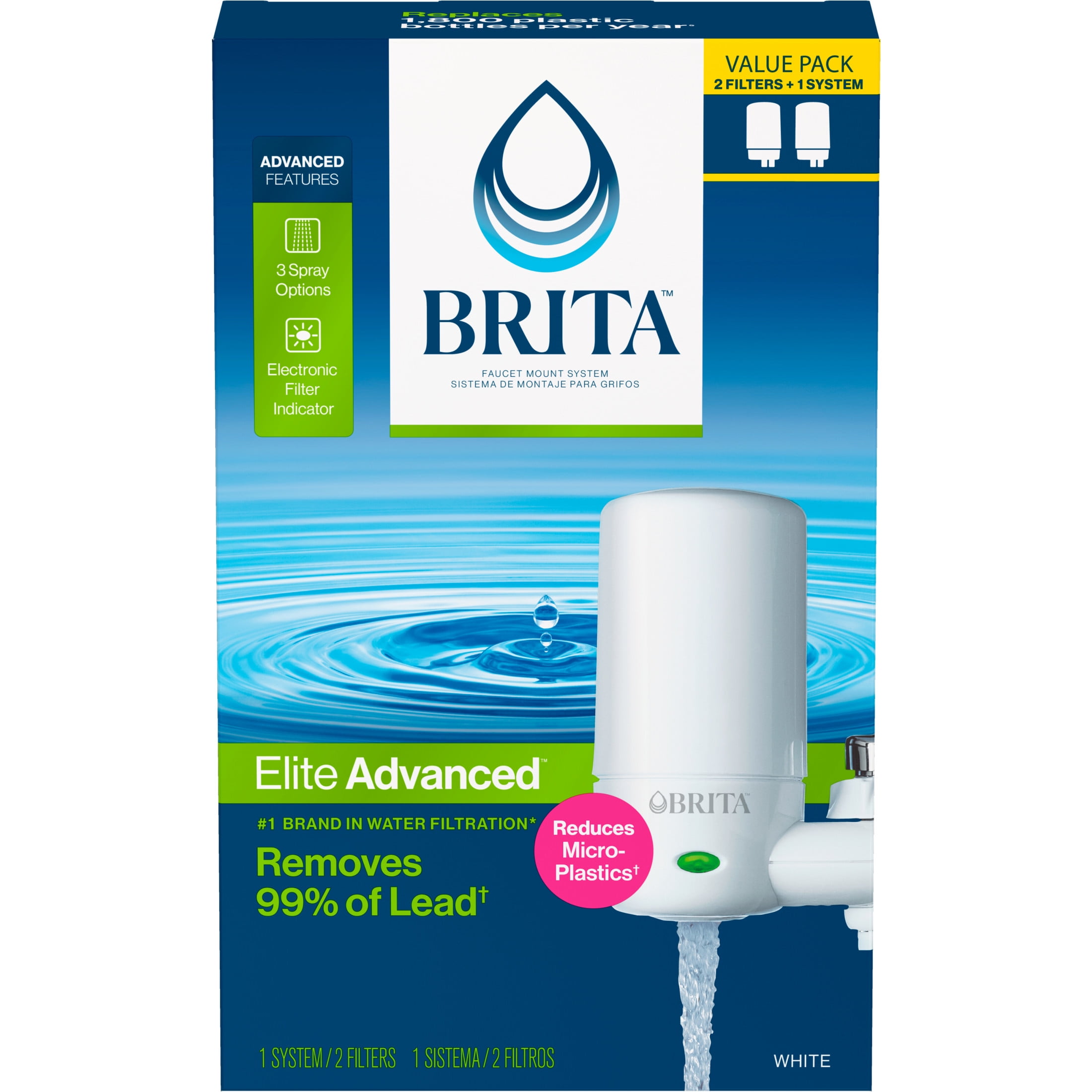 Brita Elite Water Faucet Filtration Mount System, Fits Standard Faucets ...