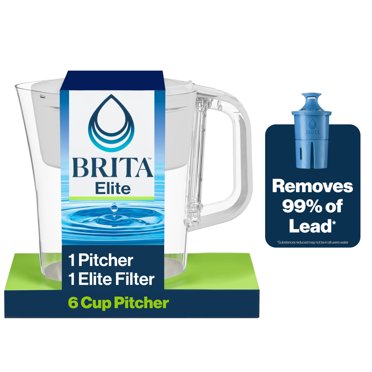 Brita Large 10 Cup Water Filter Pitcher with 1 Brita Elite Filter, Made ...