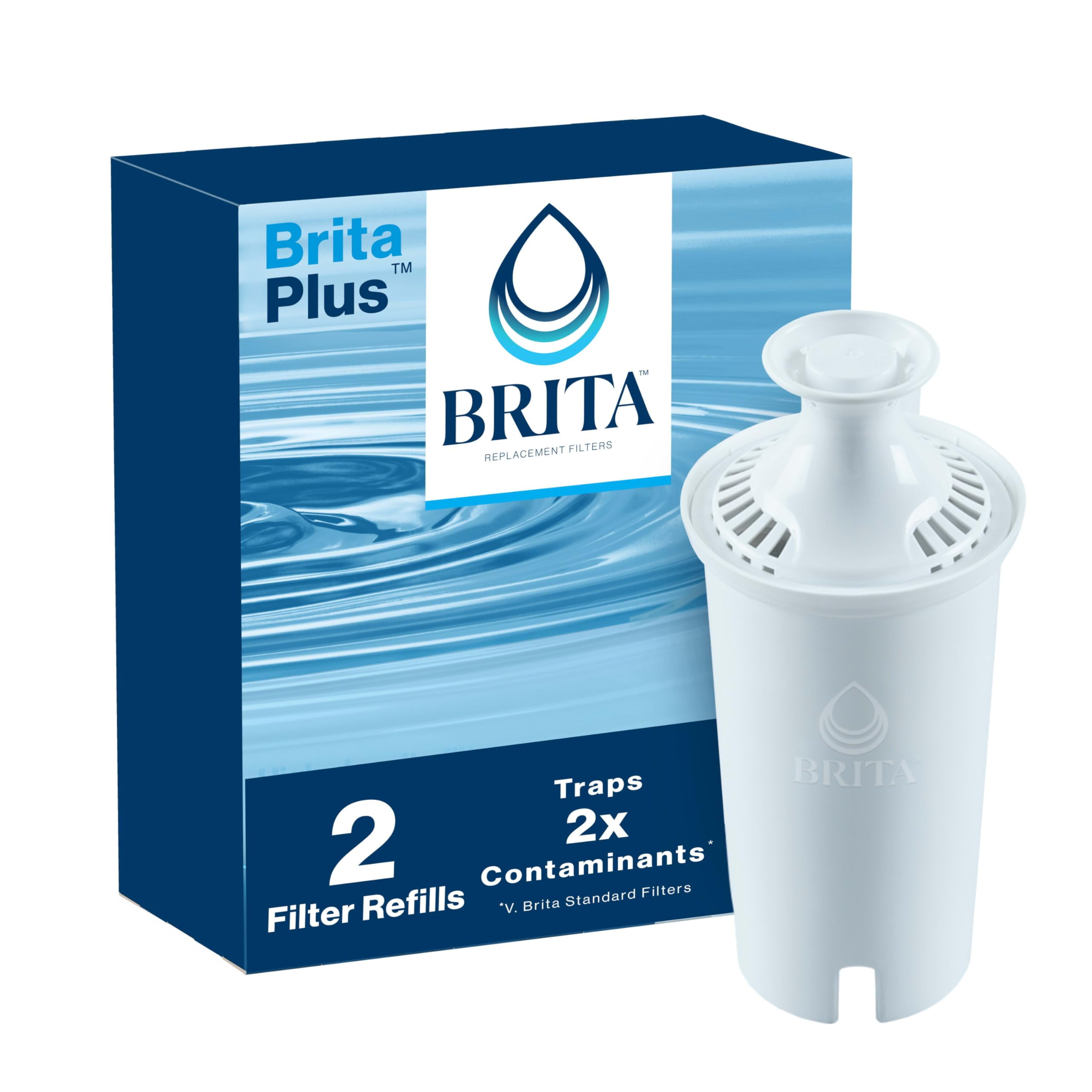 Brita Plus Water Filter, BPA-Free, High-Density Replacement Filter for ...
