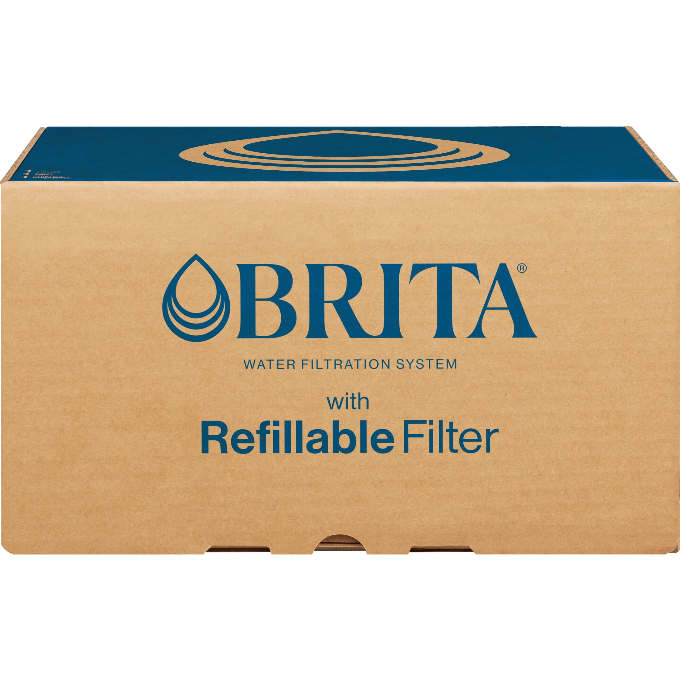 Brita Refillable Water Filtration System with Large 10 Cup Pitcher ...