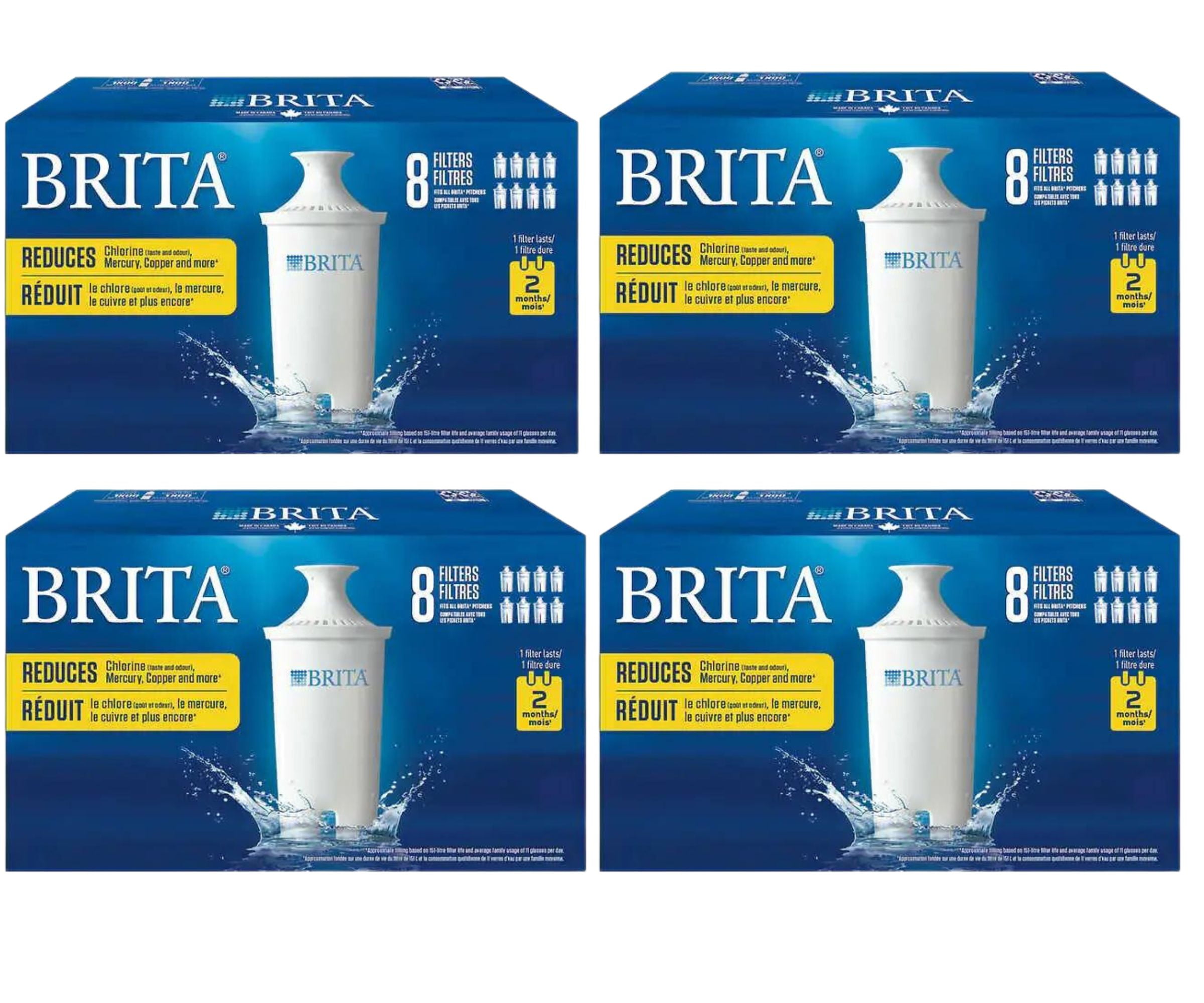 Brita Replacement Filters, 8-Pack, Essential for Purity & Freshness in ...