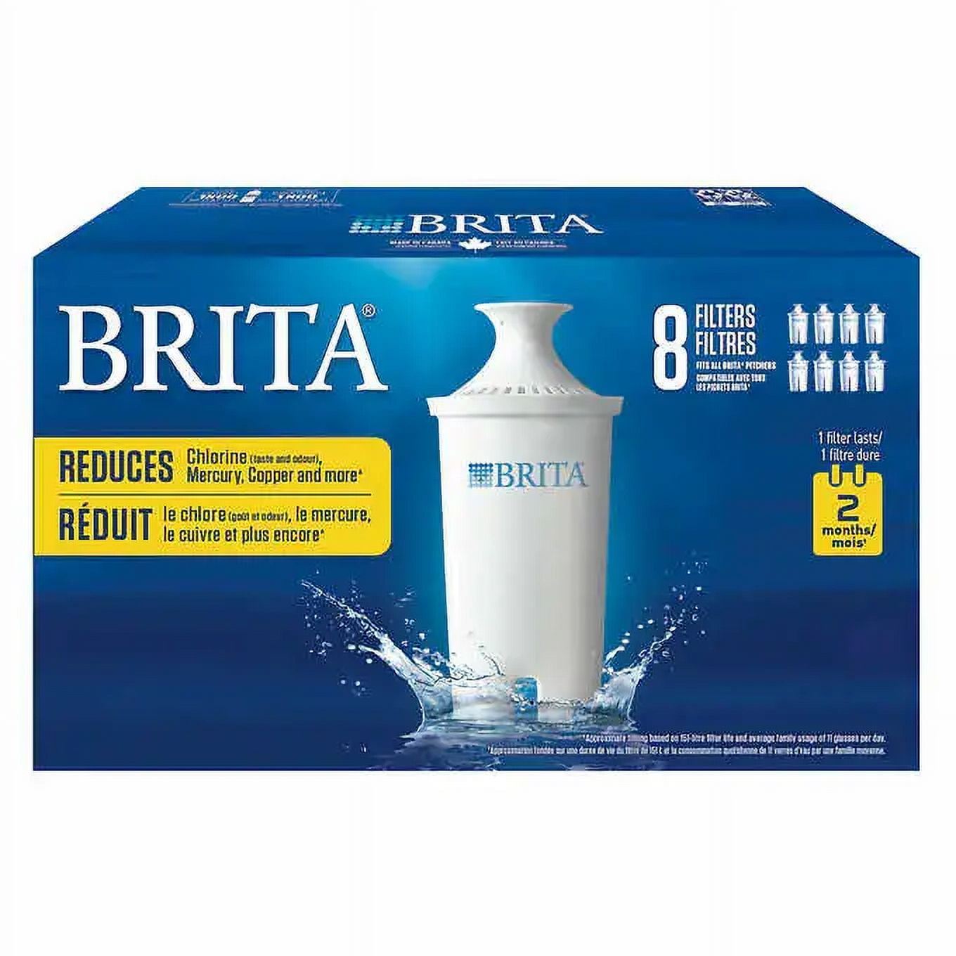 Brita Replacement Water Filters for Pitchers and Dispensers 8-Pack ...