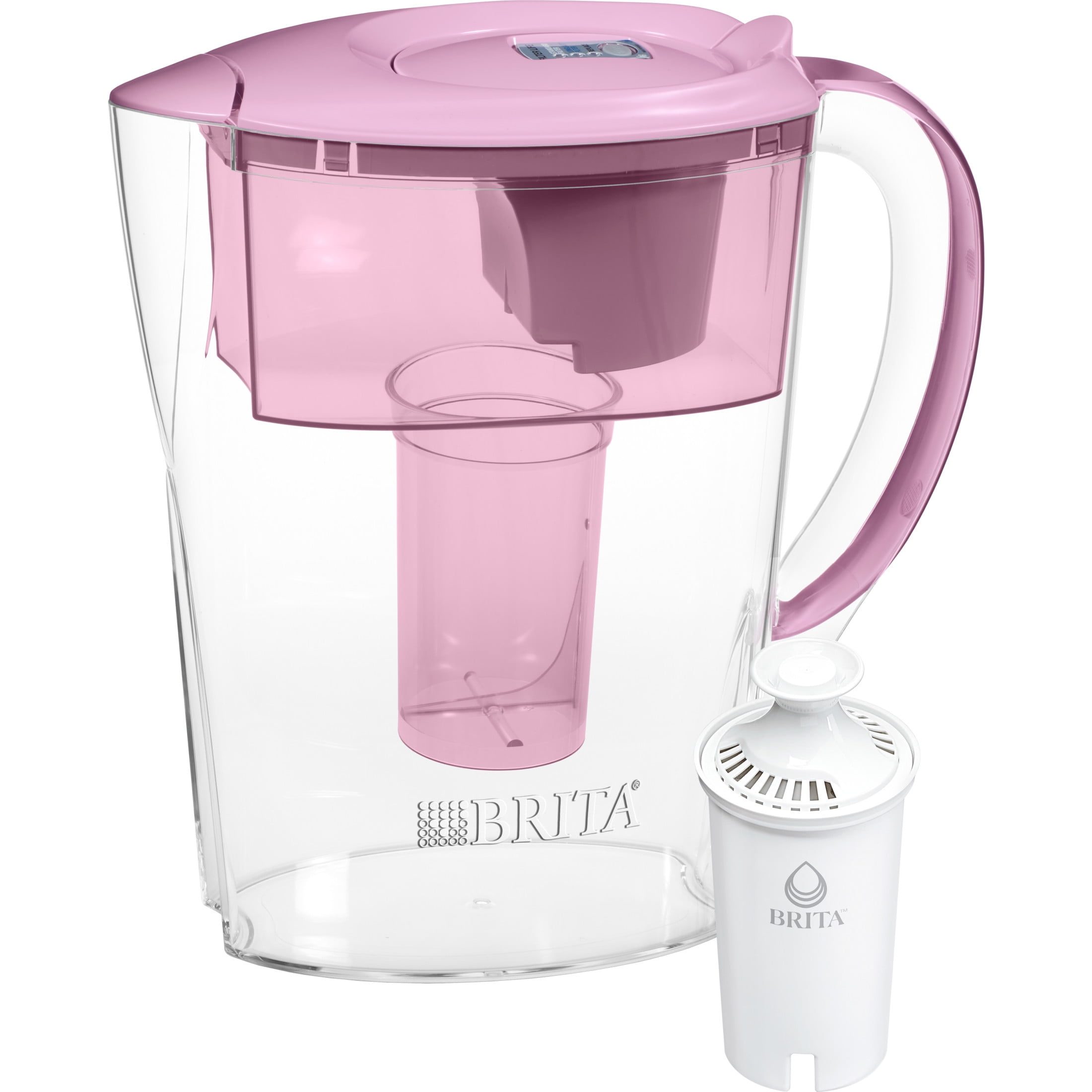 Brita Small 6 Cup Purple Denali Water Filter Pitcher with 1 Brita ...
