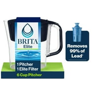 Brita Large 10-Cup Water Filter Pitcher with 2 Longlast+ Filters, Wave ...