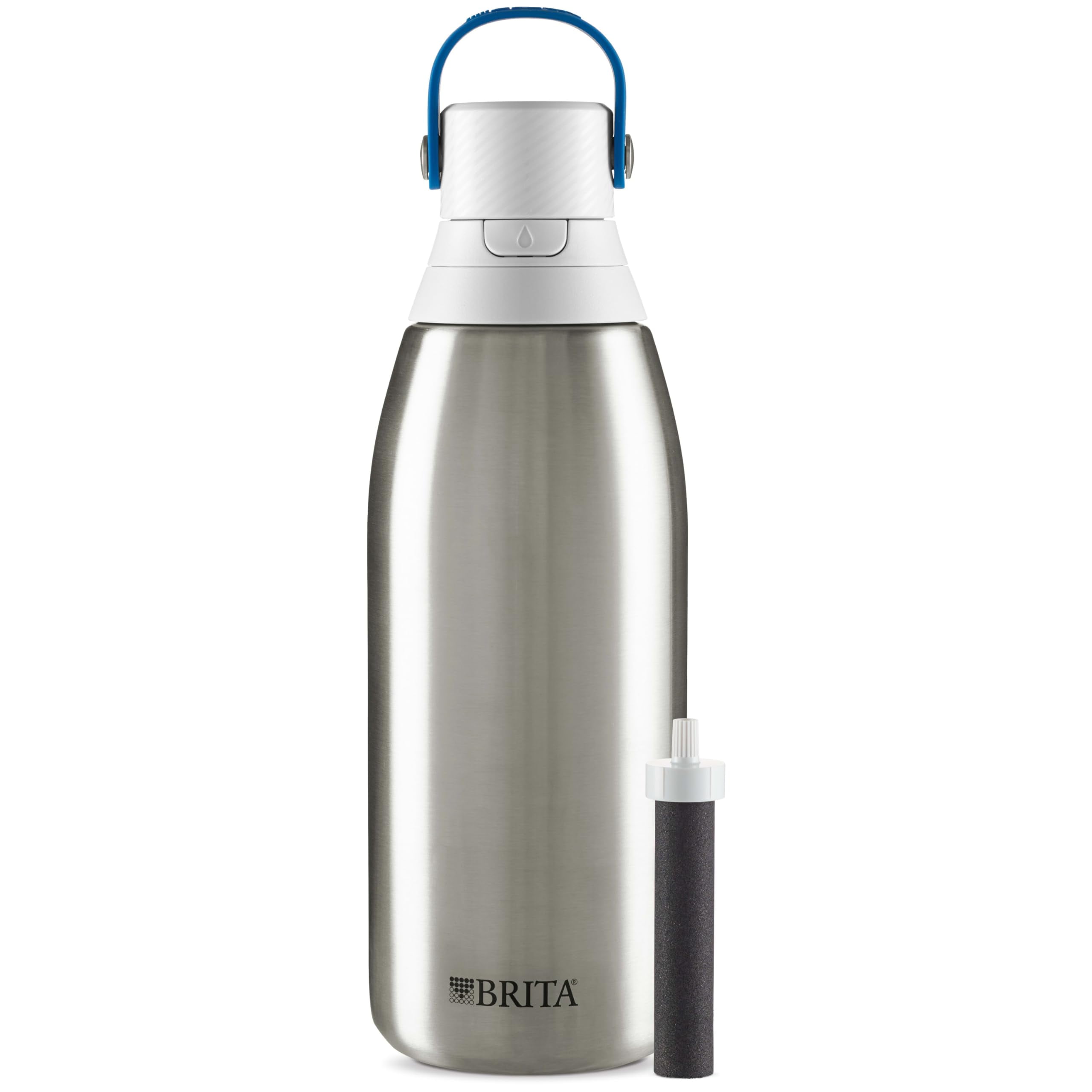 Brita Stainless Steel Premium Filtering Water Bottle, BPA-Free ...