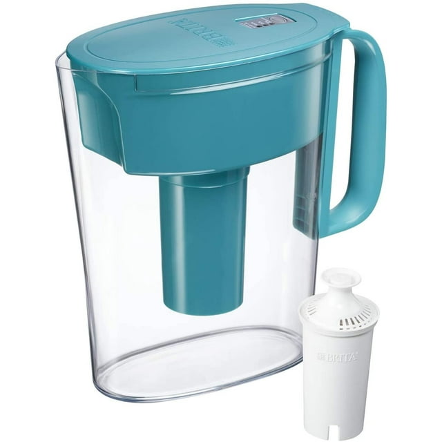 Brita Standard Metro Water Filter Pitcher, Turquoise, Small 5 Cup, 1 ...