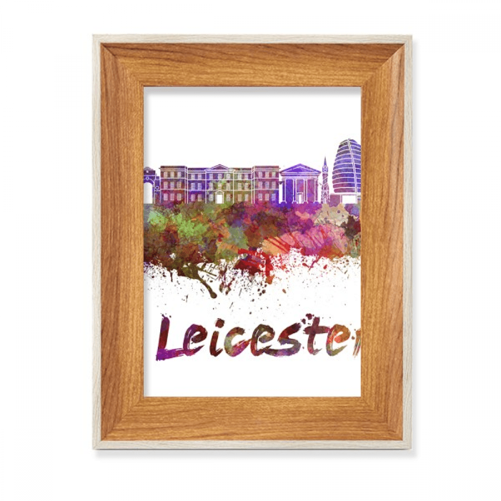Britain City Watercolor Desktop Wooden Photo Frame Display Picture Art ...