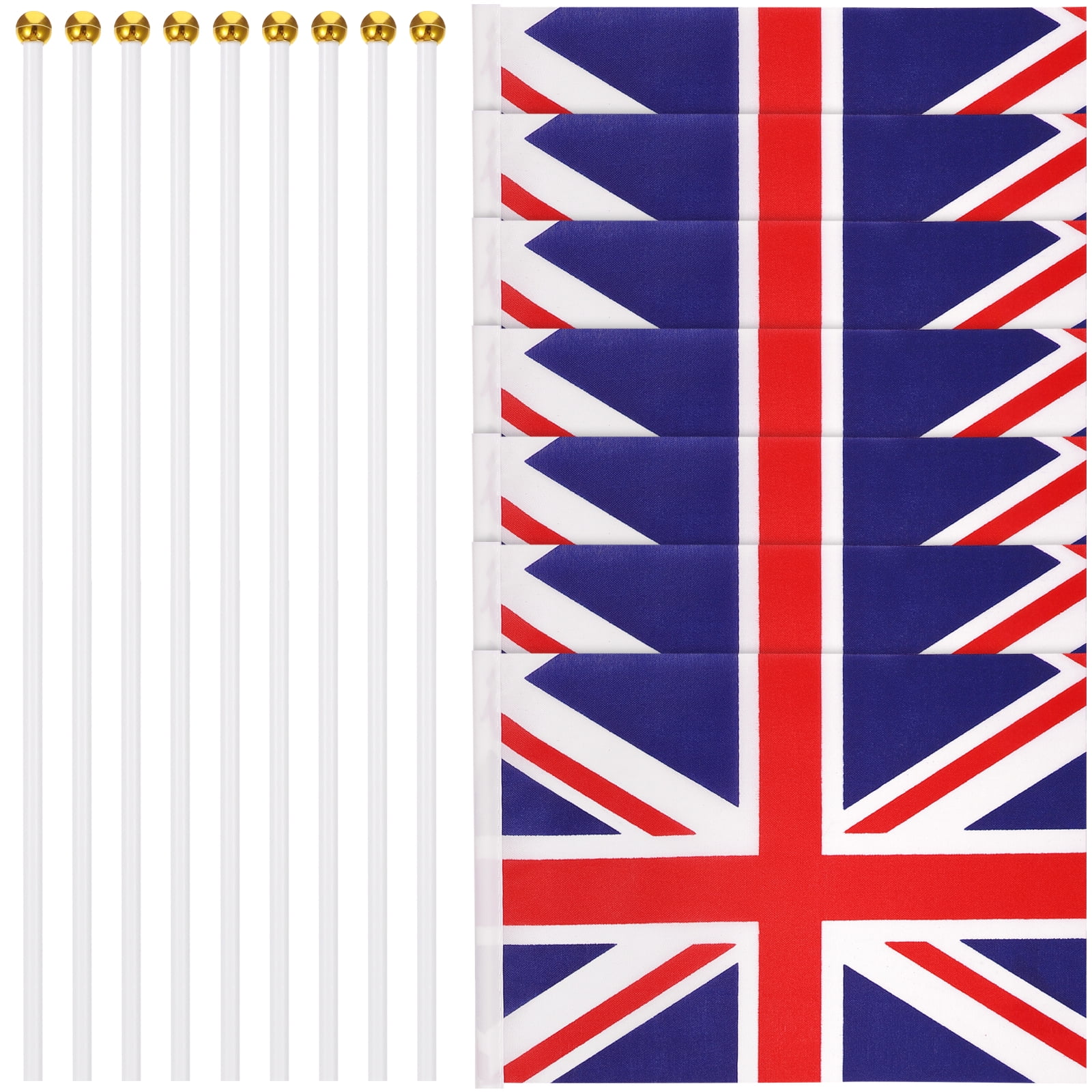 Britain Flags, 100pcs Union Jack Hand Waving Flag Royal Jubilee UK GB ...
