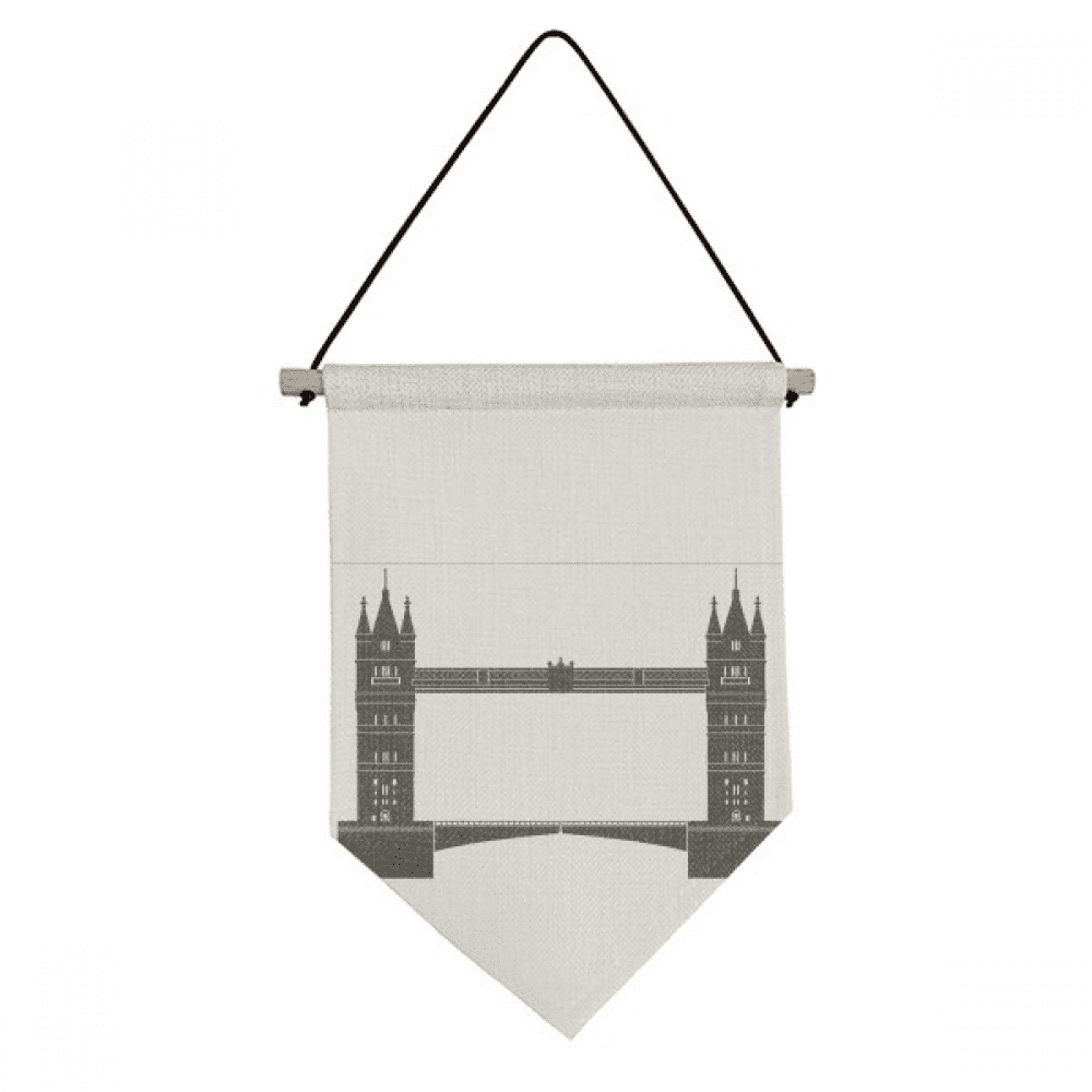 Britain London Tower Bridge Outline UK Canvas Flag Hanging Wall Art ...