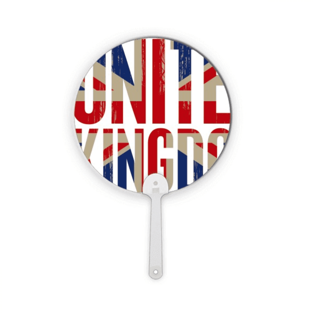Britain UK Flag Big Ben Union Jack Plastic Round Handheld Fan ...
