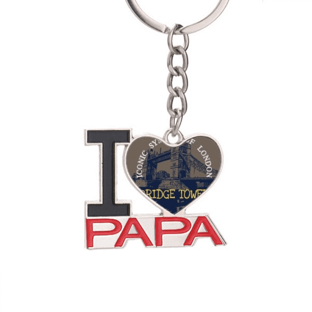 Britain UK London Bridge Tower Graffiti Keychain Metal Keyring Holder ...