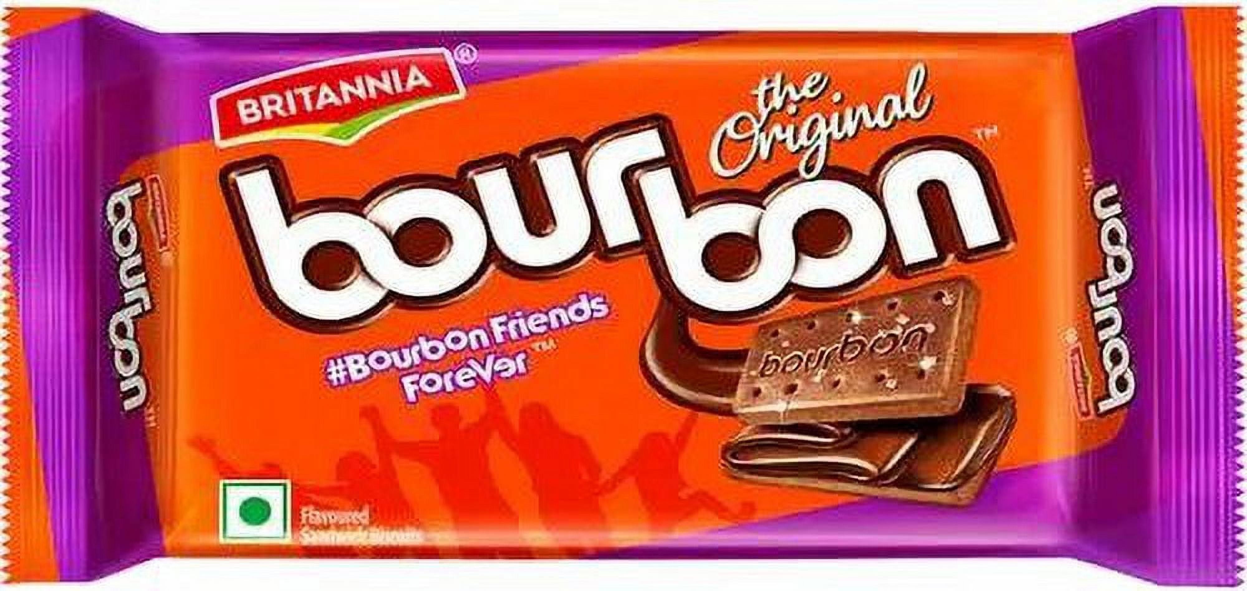 Britannia Bourbon Chocolate Cream Biscuits- 196 gms - Walmart.com