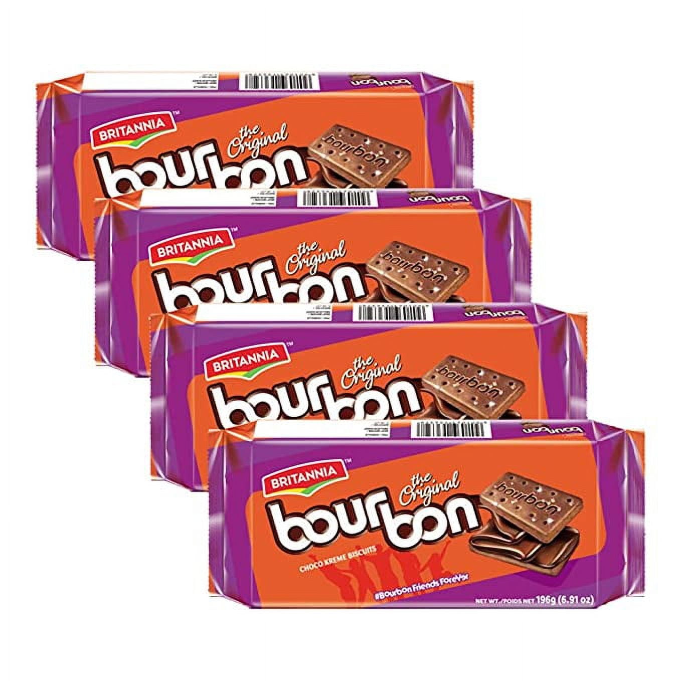 Britannia Bourbon Original - Choco Creme Biscuits 6.91oz (196g), Sugar ...