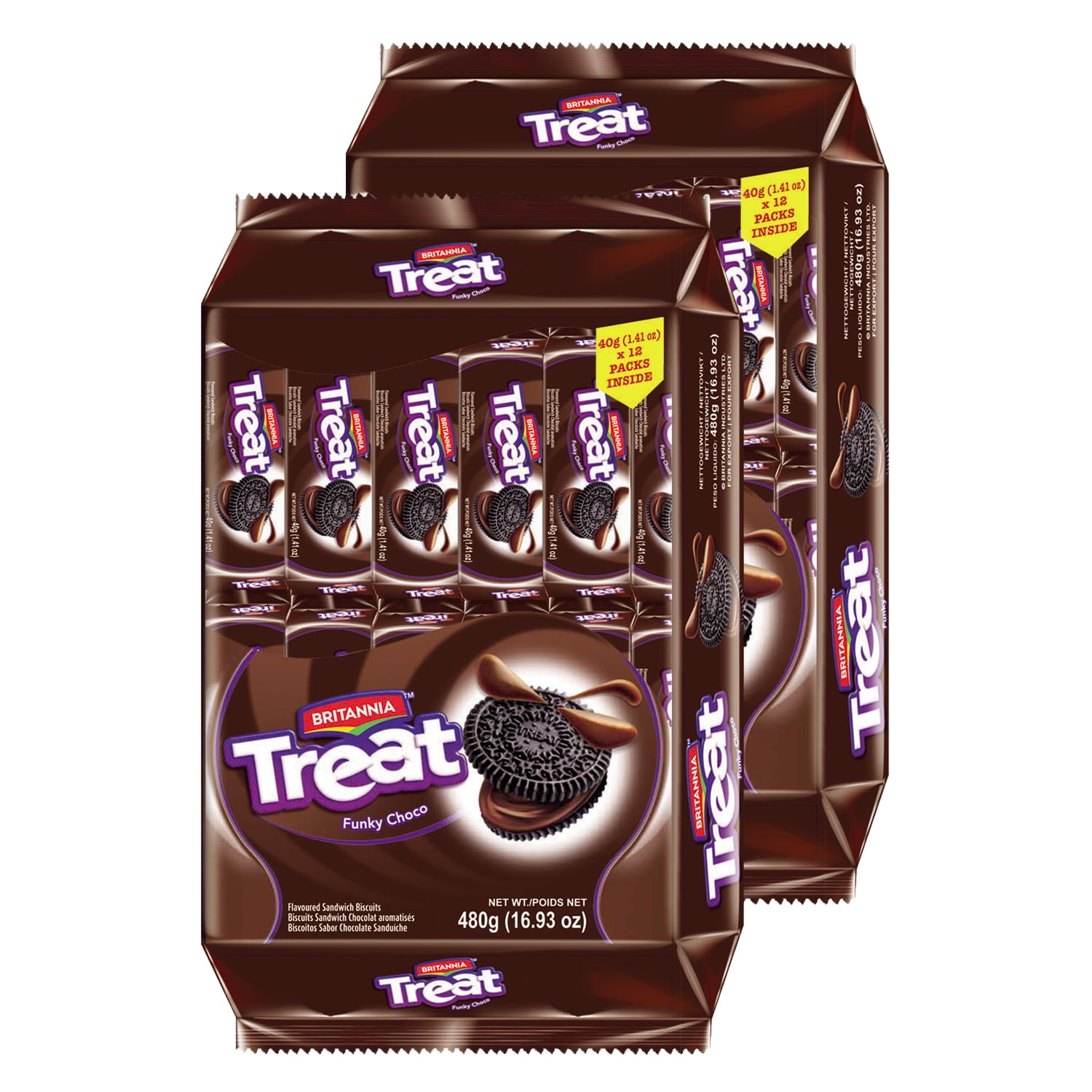Britannia Choco Cream Treat 16.93 Oz (480g)- Choco Cream Fill ...