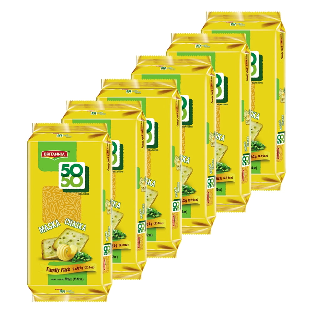 Britannia Crackers 50 50 Maska Chaska Biscuit 13.12oz (372g) - Dipped ...
