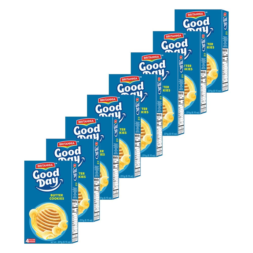 Britannia Good Day Butter Cookies Family Pack 8.15oz (231g) - Breakfast ...