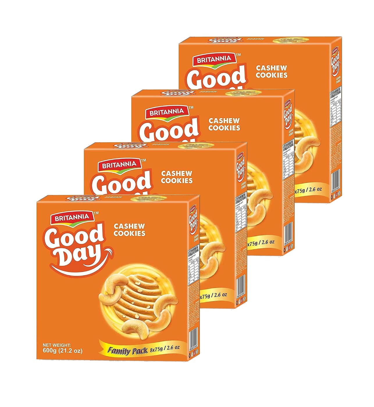 Britannia Good Day Cashew Cookies Family Pack 21.2oz (600g) - Breakfast ...
