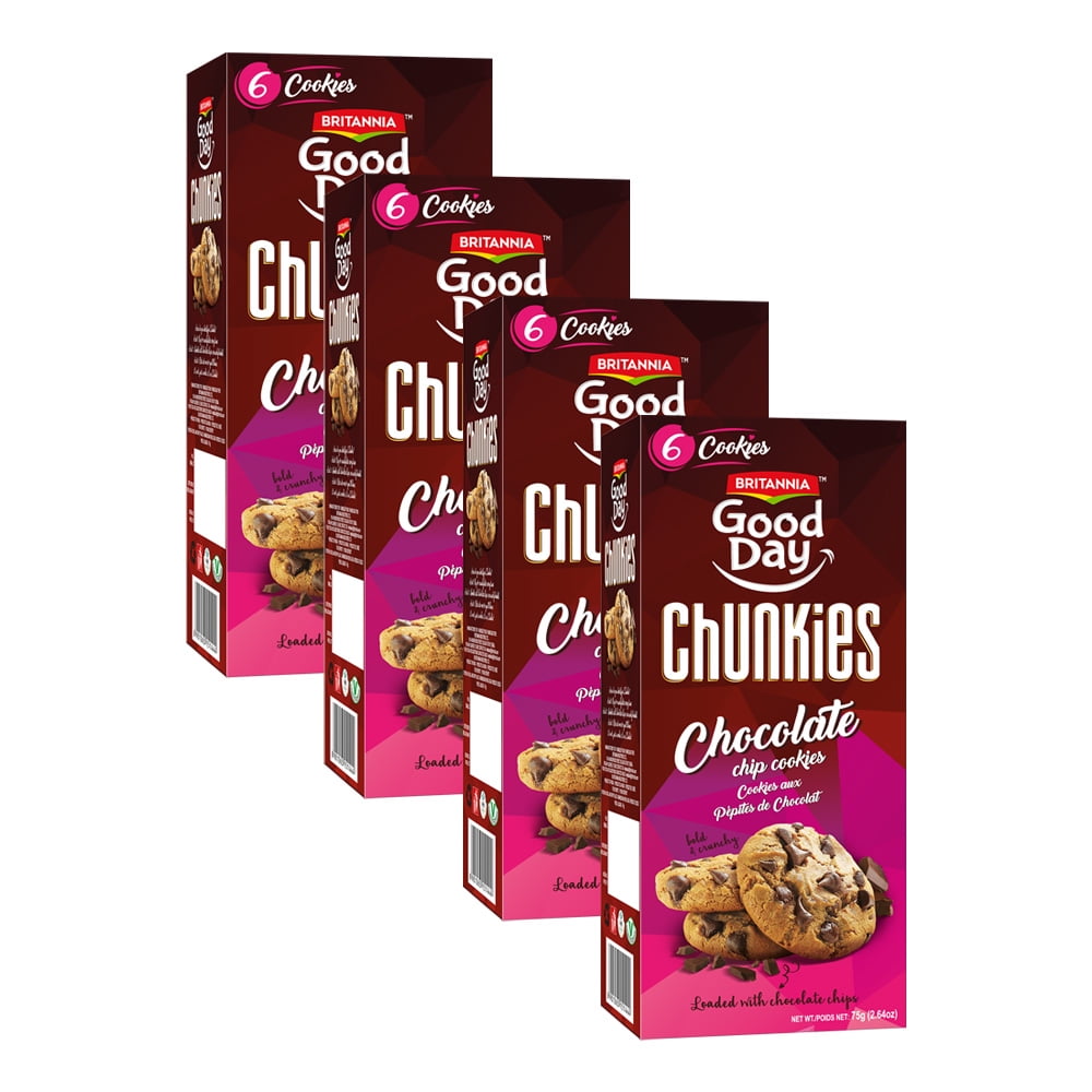 Britannia Good Day Chunky Chocolate Chip Cookies 2.64oz (75g ...