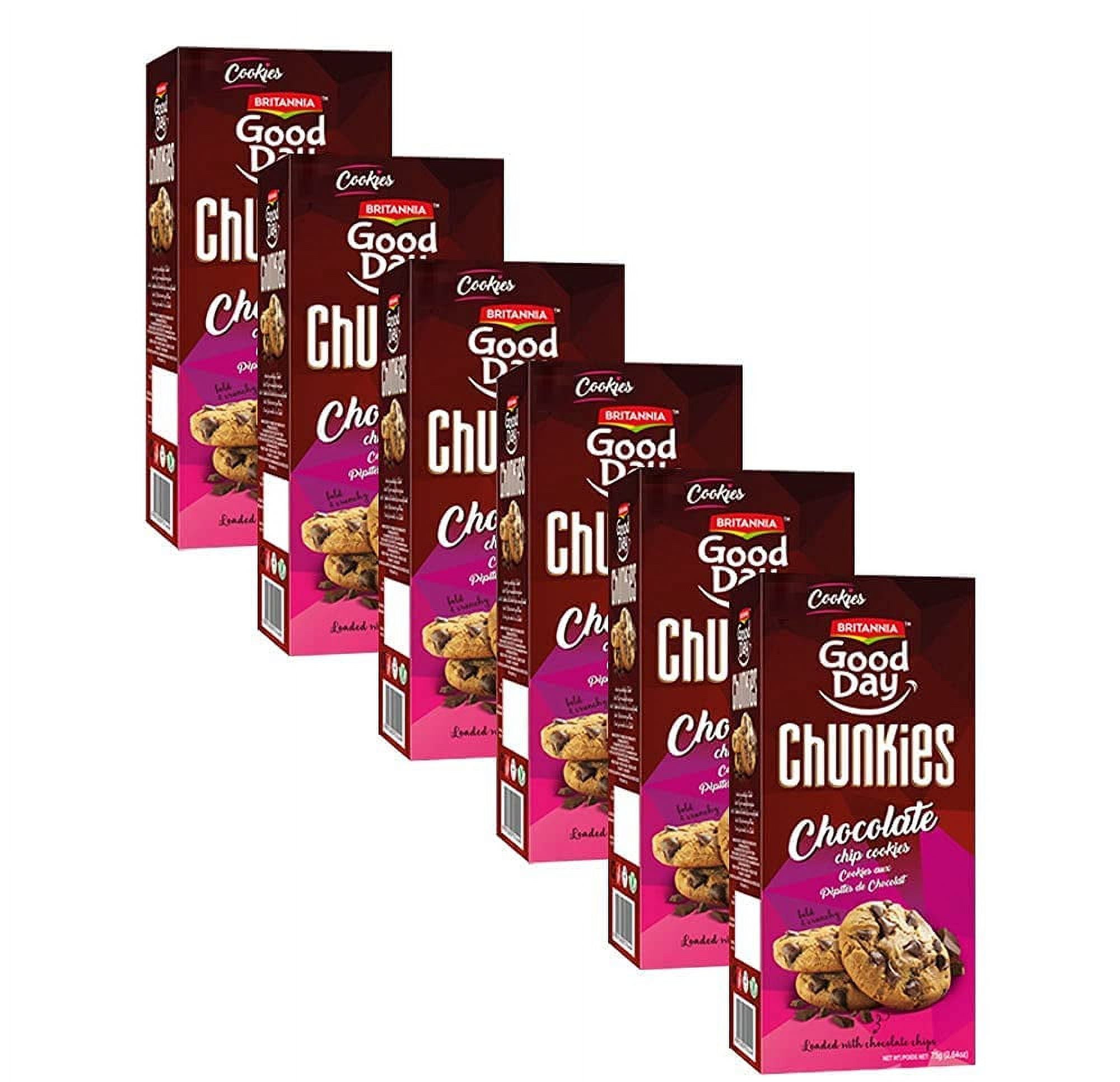 Britannia Good Day Chunky Chocolate Chip Cookies 2.64oz (75g ...