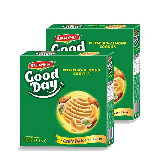Britannia Good Day Pistachio/Almond Cookies Family Pack 21.2oz (600g ...
