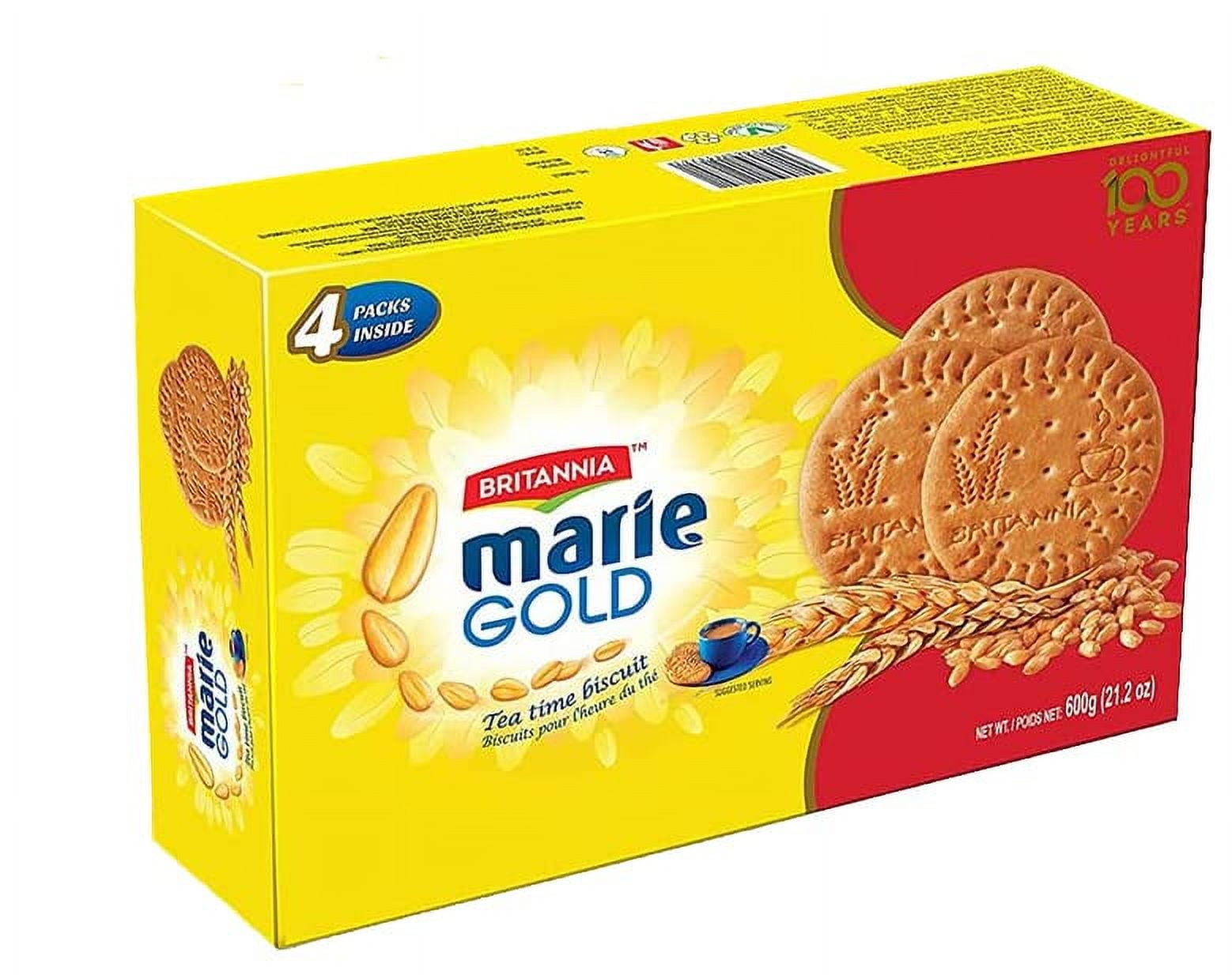 Britannia Marie Gold Bakery Cookies 21.16oz - Crispy Tea Time Snack ...
