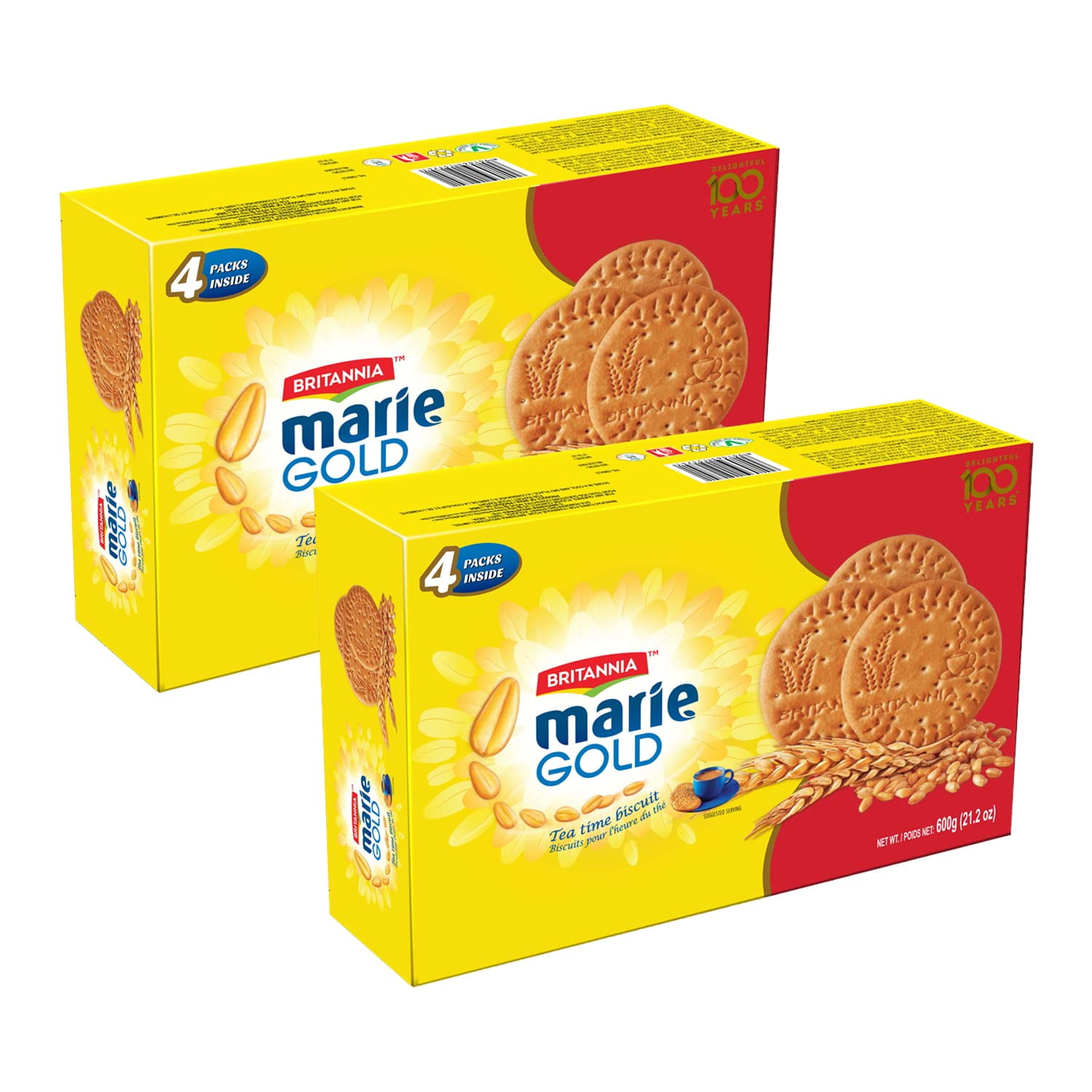 Britannia Marie Gold Cookies 600g, Crispy Tea Time Biscuits, Vegetarian ...