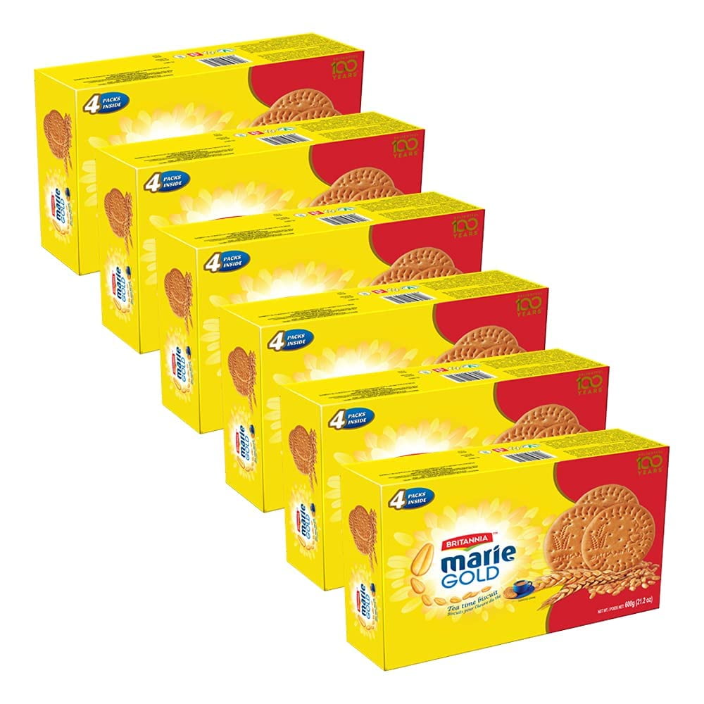 Britannia Marie Gold Biscuits - Crisp, Light, Healthy Tea Time Snack ...