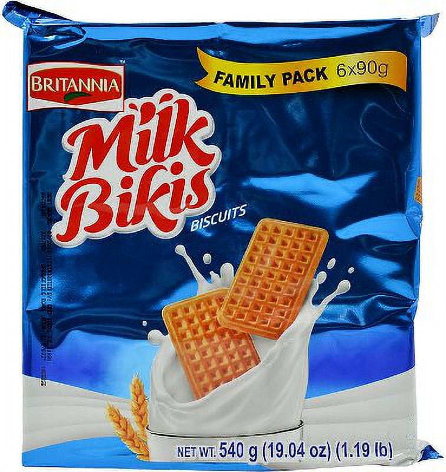 Britannia Milk Bikis Biscuits - Pack of 6 - Family Pack 540 gms pack ...