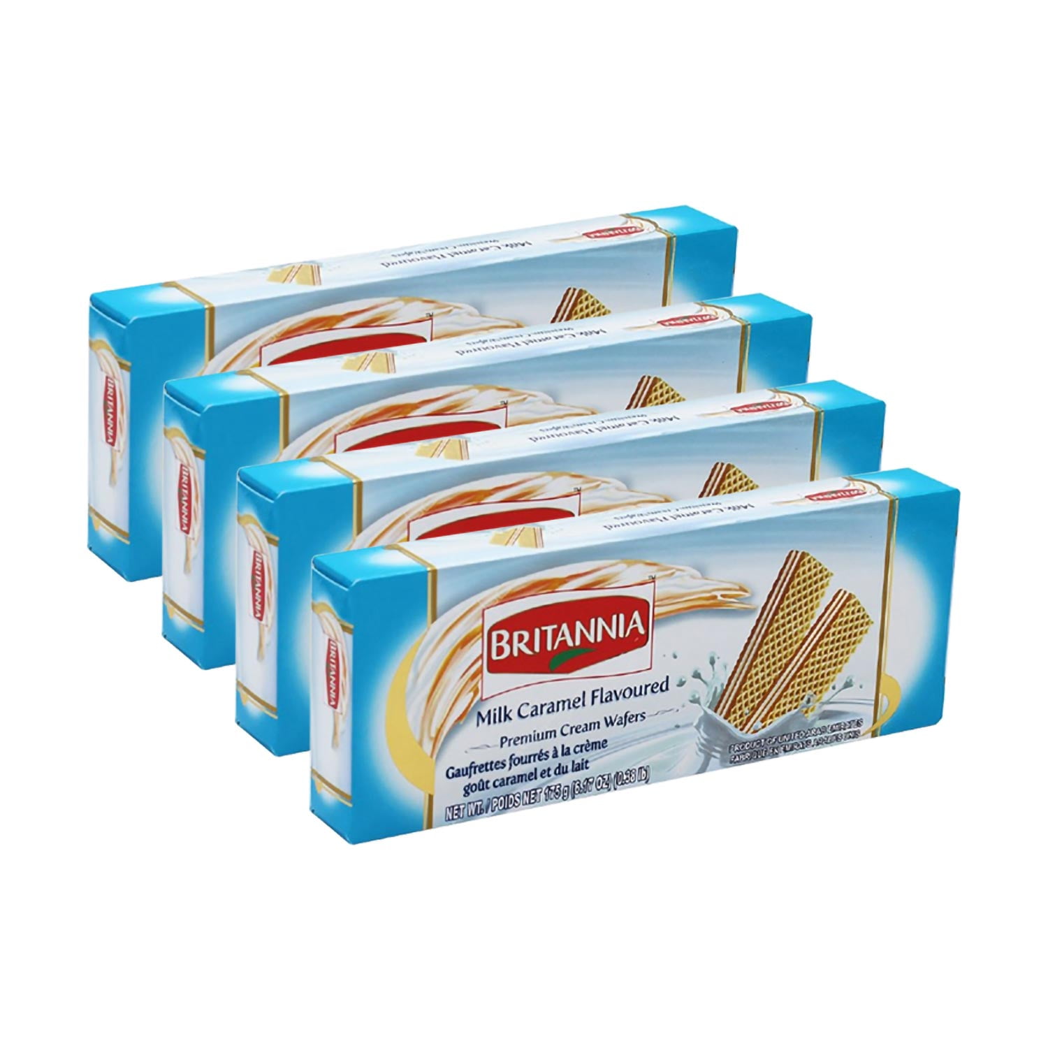 Britannia Milk Caramel Flavoured STF9 Premium Cream Wafers 6.17oz (175g ...