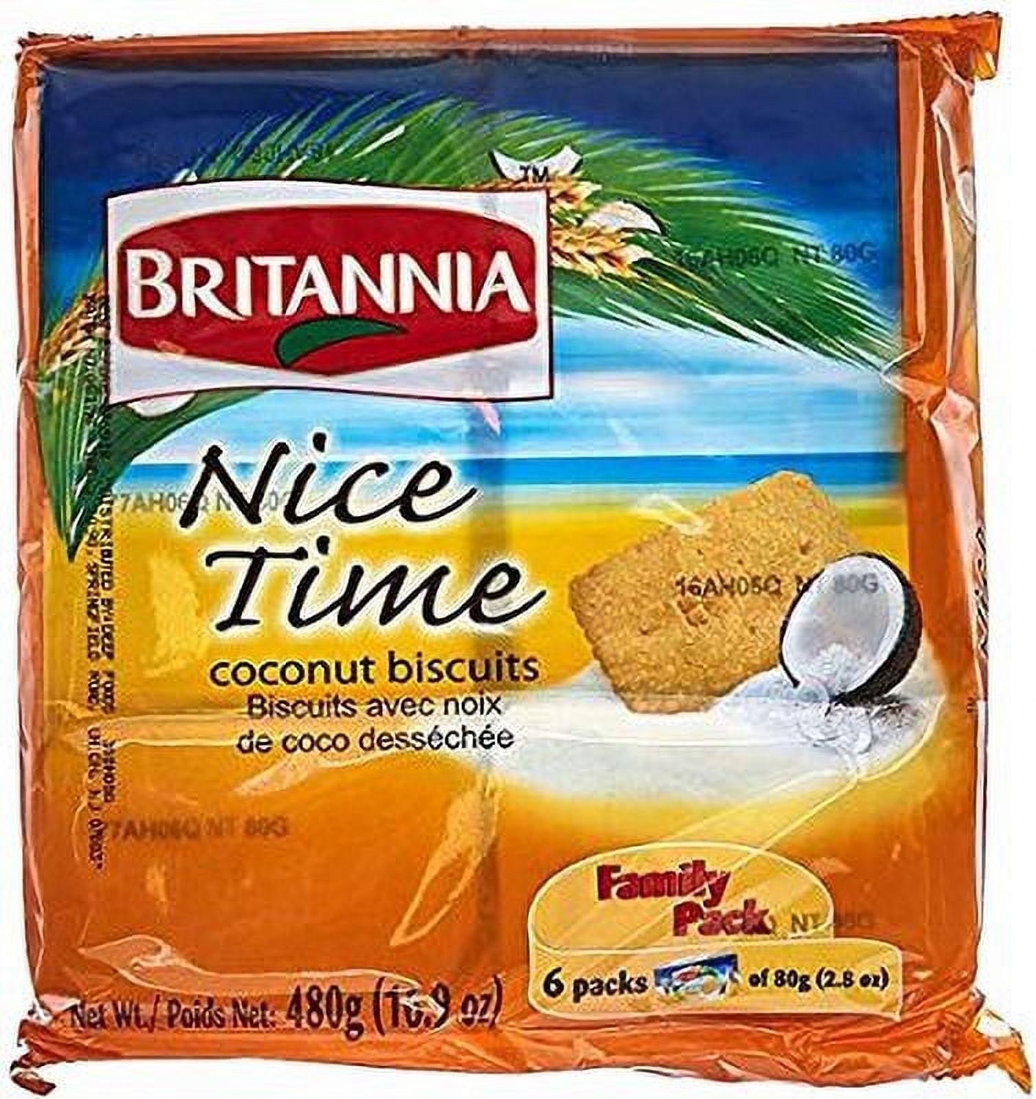 Britannia Nice Time Coconut Biscuits 6 each - Walmart.com