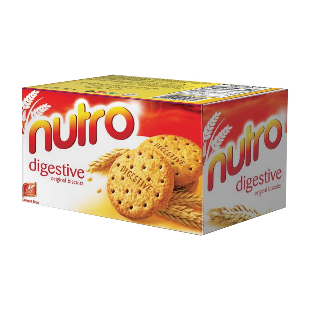 Britannia Nutro Digestive Original Biscuits 7.93oz (225g) - Whole Wheat Flavor Cookies ...