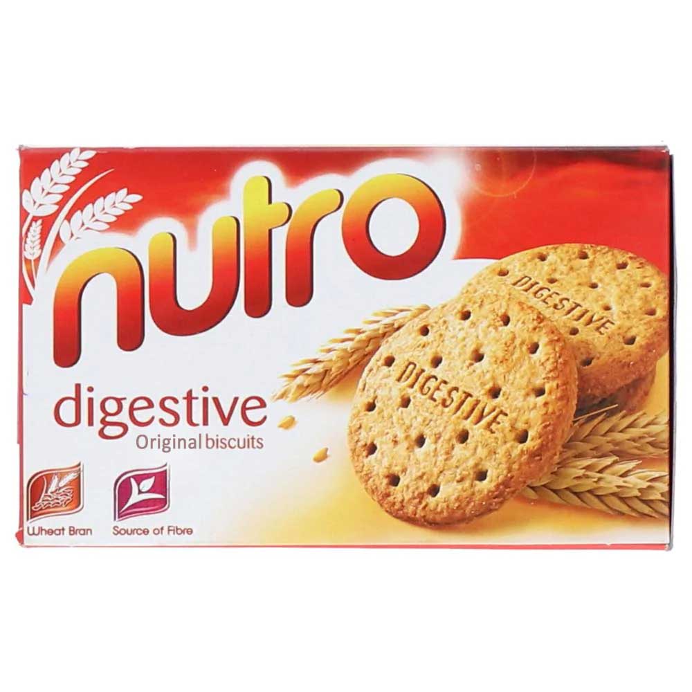 Britannia Nutro Digestive Original Biscuits 7.93oz (225g) - Whole Wheat Flavor Cookies ...