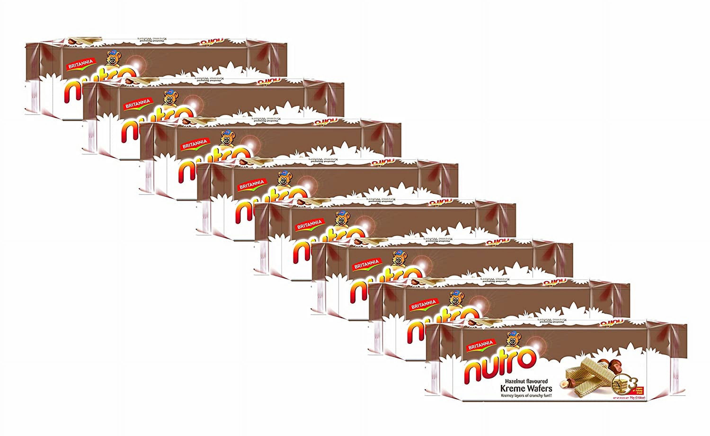 Britannia Nutro Wafers Hazelnut 2.65oz (75g) - Healthy Breakfast & Tea ...