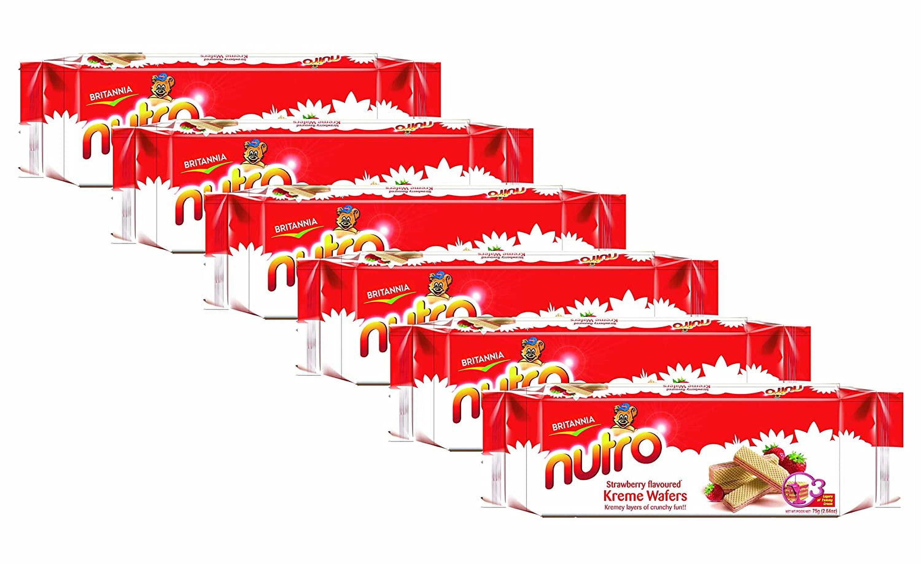 Britannia Nutro Wafers Strawberry 2.65oz (75g) - Healthy Breakfast ...
