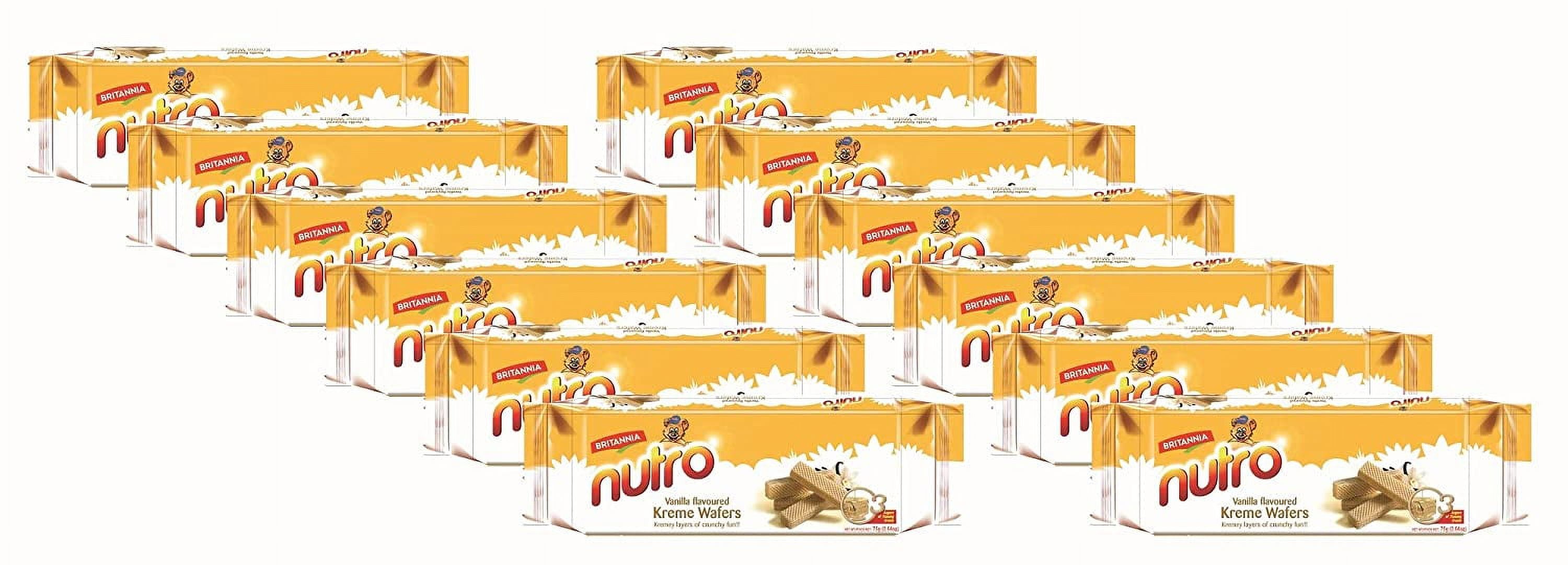 Britannia Nutro Wafers Vanilla 2.65oz (75g) - Healthy Breakfast & Tea ...