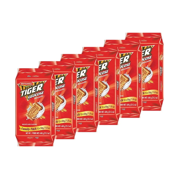 Britannia Tiger Glucose Biscuits Family Pack 21.2oz (600g) - Healthy ...