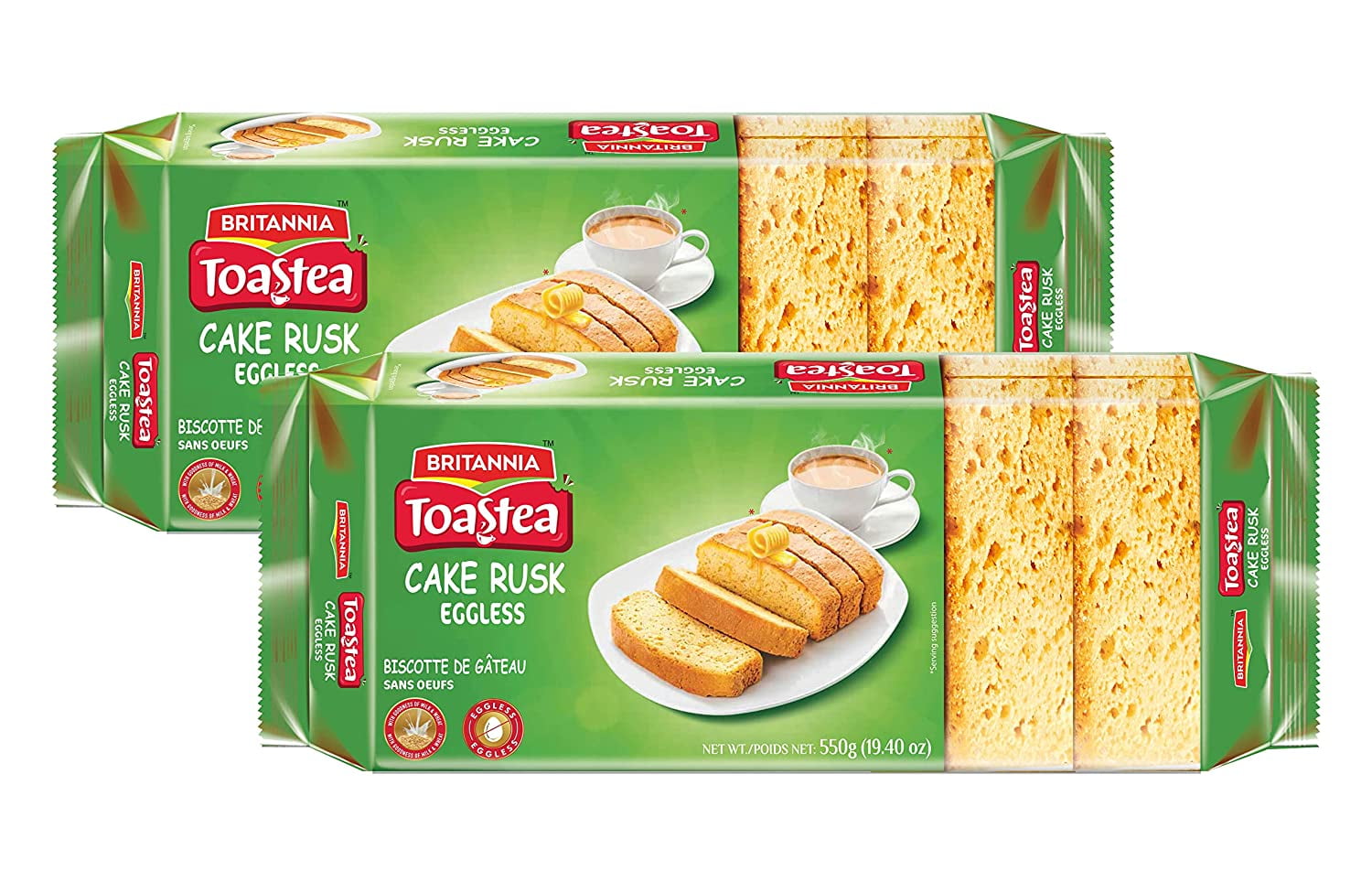 Britannia Toastea Eggless Rusk Cake 19.40oz (550g) - Delightfully ...