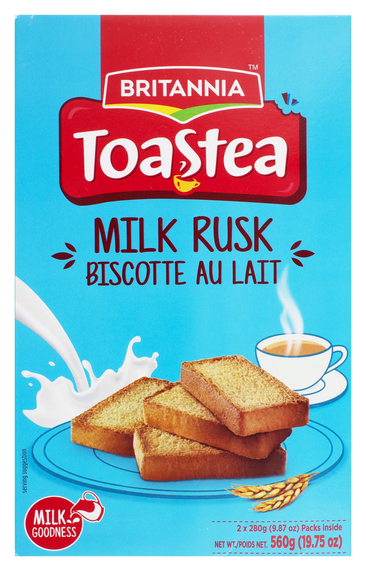 Britannia Toastea Milk Rusk, 19.75 oz - Walmart.com