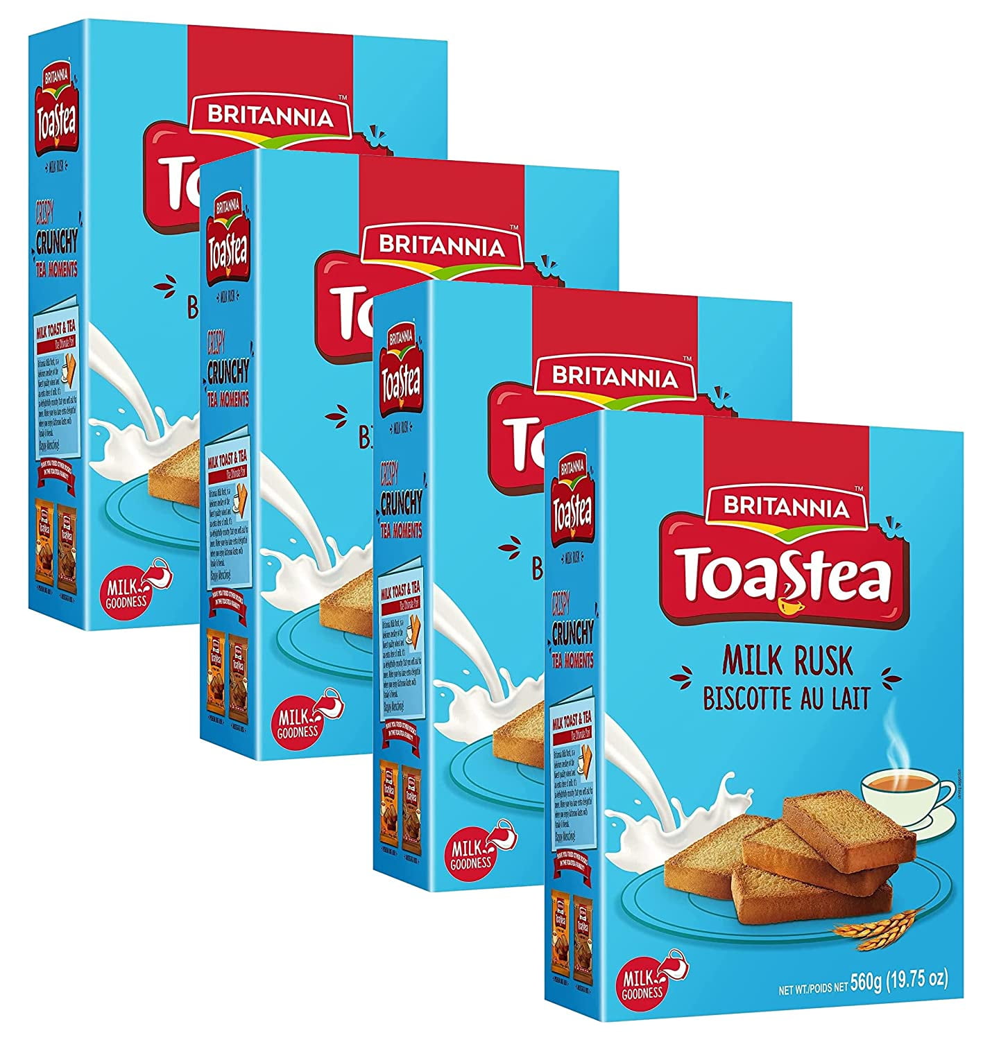 Britannia Toastea Milk Rusk 19.75oz (560g) - Biscotte Au Lait - Crispy ...