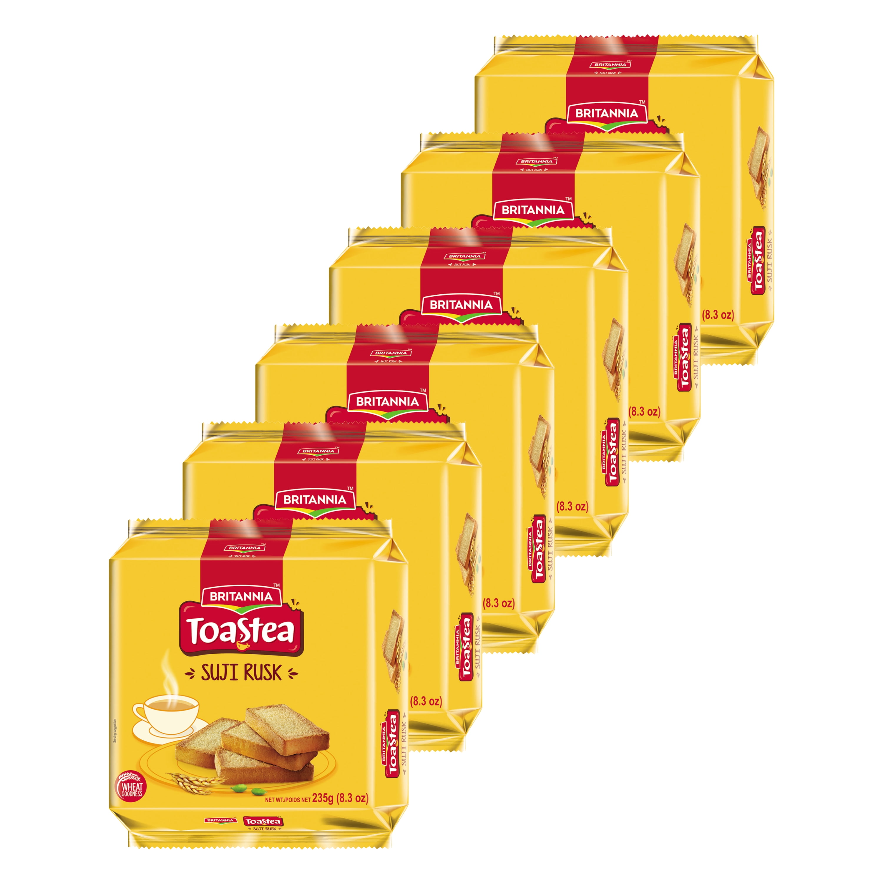 Britannia Toastea Suji Rusk 8.28oz - Crispy Tea Time Snack - Suitable ...