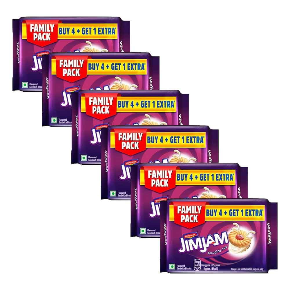 Britannia Treat Naughty Jim Jam Sandwich Biscuits 16.22oz (460g) - Pack ...