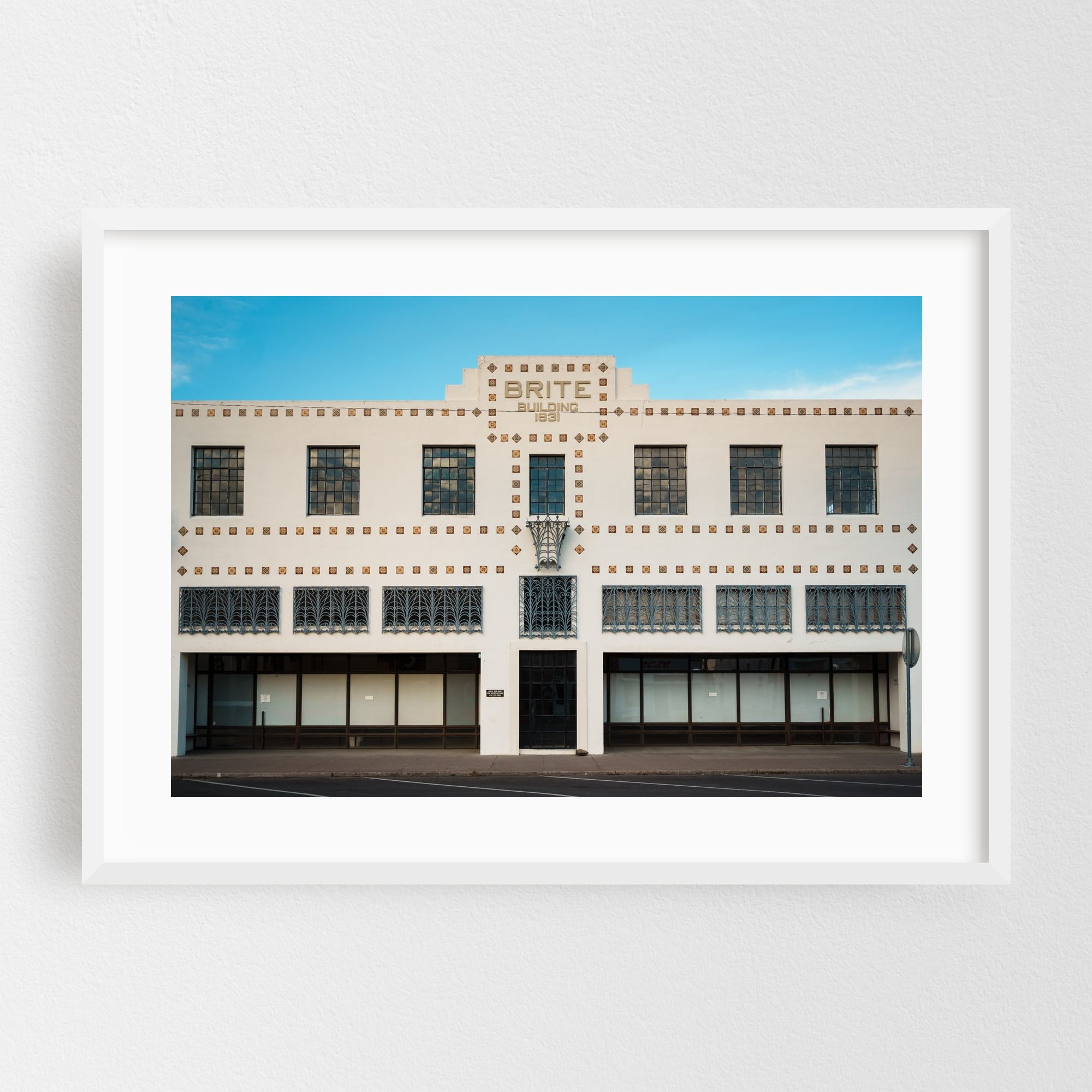 Brite Building, Marfa - Marfa Texas Photography White Framed Wall Art ...
