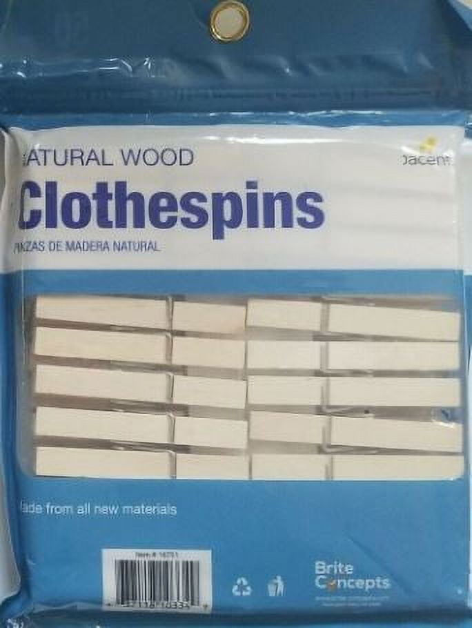 Brite Concepts Large Wooden Clothespins (Pack of 4) - Walmart.com