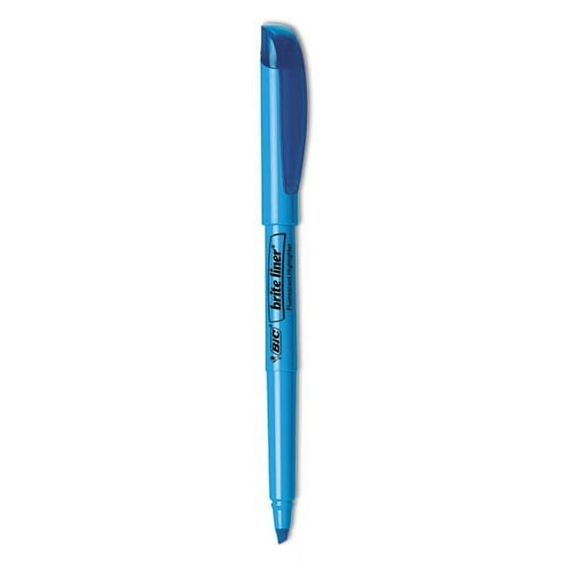 Brite Liner Highlighter, Fluorescent Blue Ink, Chisel Tip, Blue/black ...
