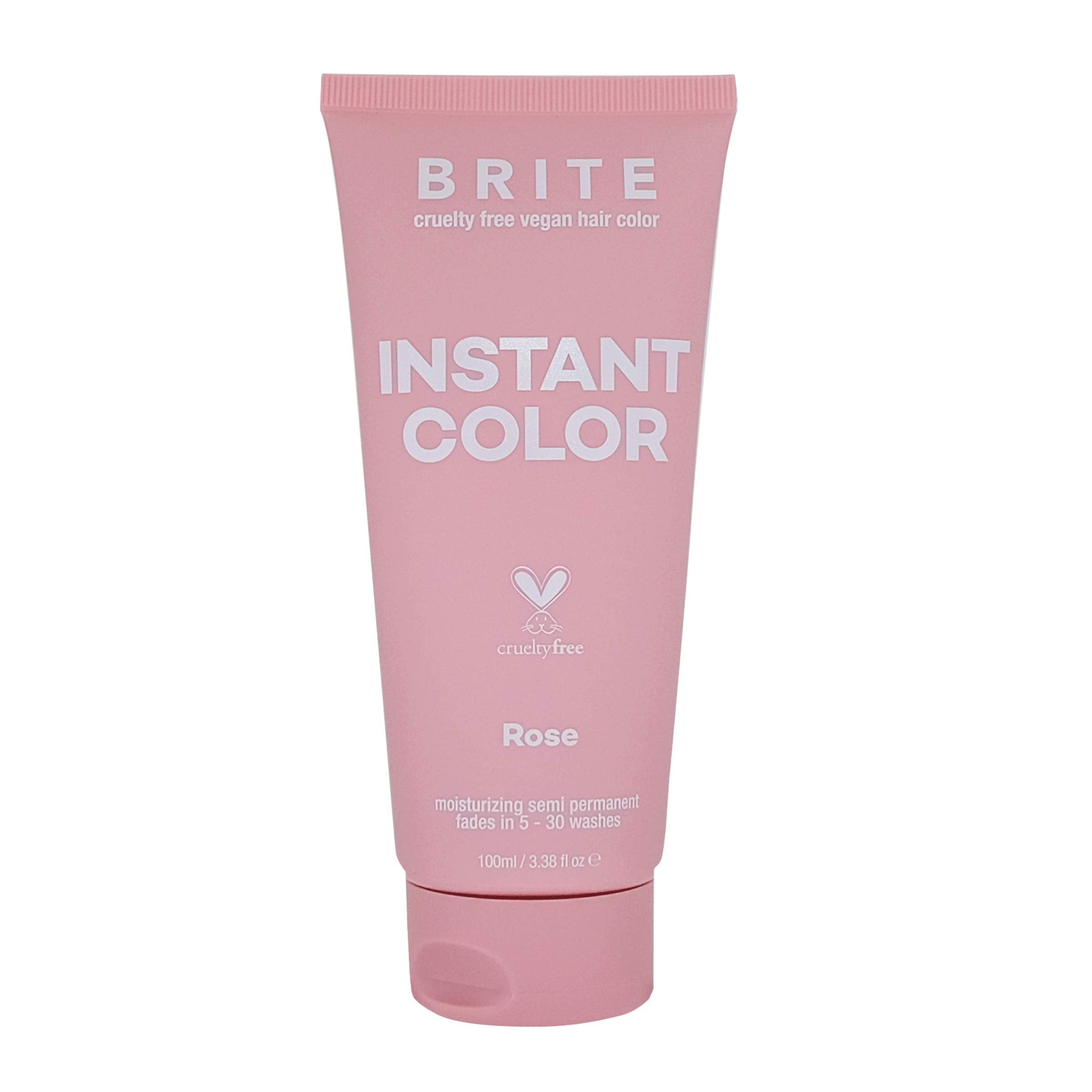 Brite Rose Semi-Permanent Hair Color - Vegan & Cruelty-Free Hydrating ...
