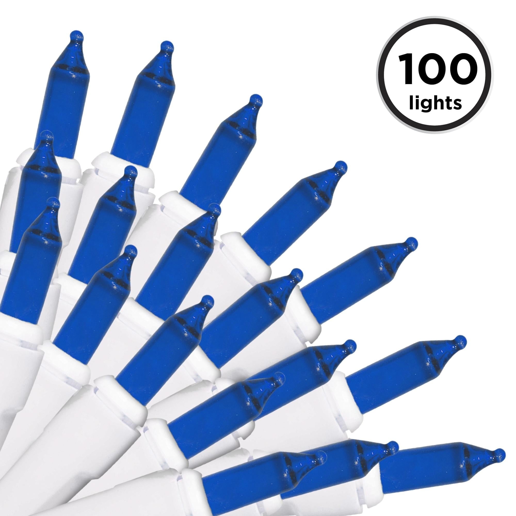 Brite Star 100 Count Mini String Christmas Lights, Blue - 22 feet ...
