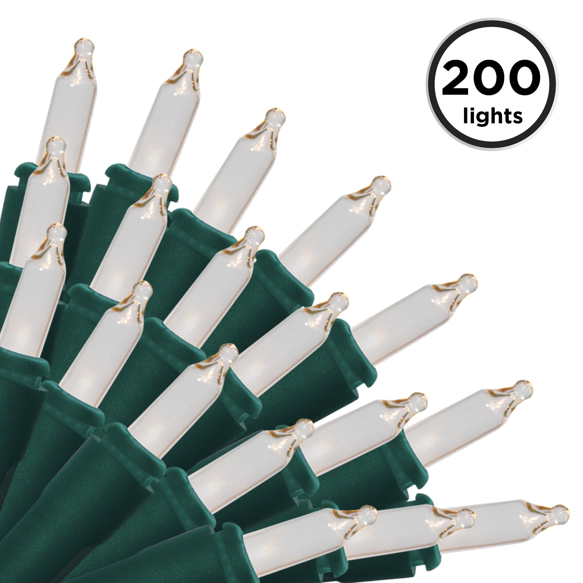 Brite Star 100 Count Mini String Christmas Lights, Clear - 22 feet ...