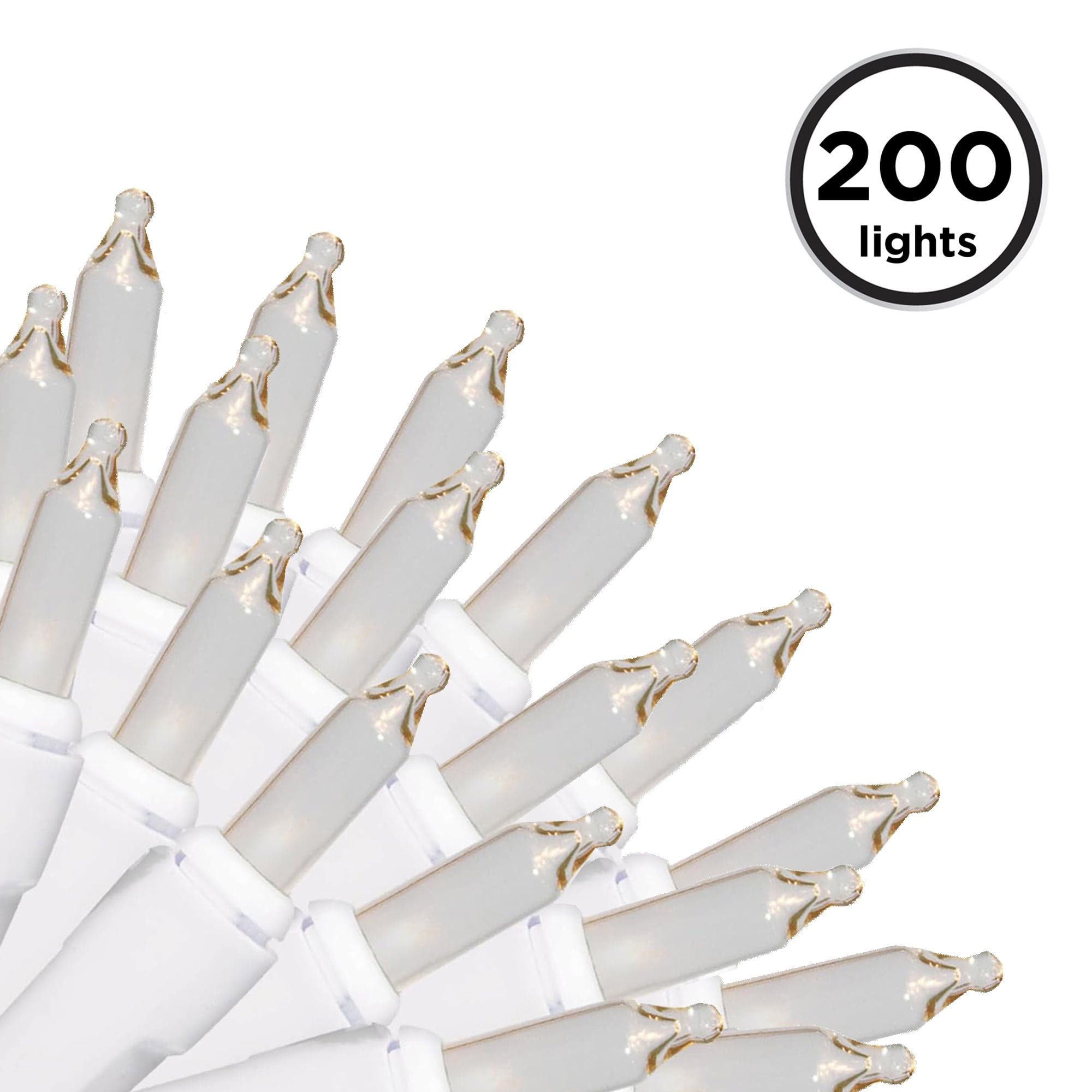 Brite Star 100 Count Mini String Christmas Lights, Clear - 22 feet ...